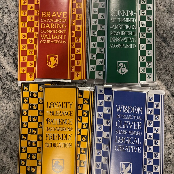 Wizard House Candy Bar Wrappers for Birthday or Halloween Party DIY ...