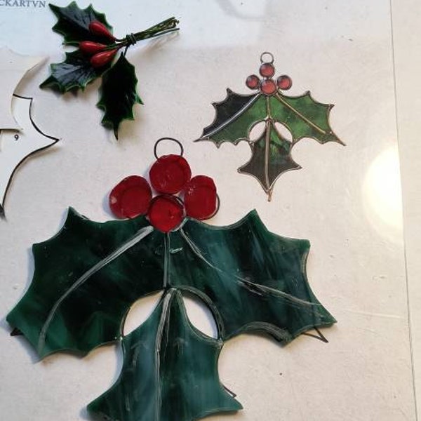 Digital Download Holly Leaf D01 Stained Glass Pattern, Modern ...