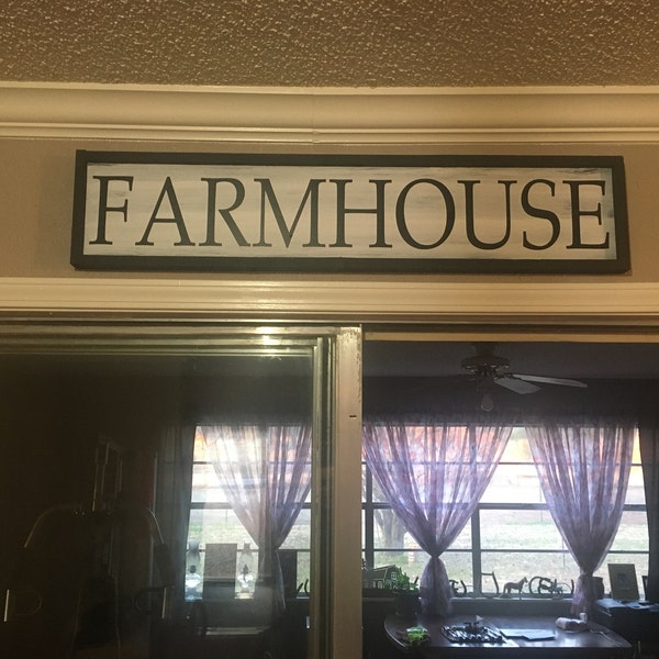 Large FARMHOUSE Sign | Customized Sign | Framed Farmhouse Sign ...