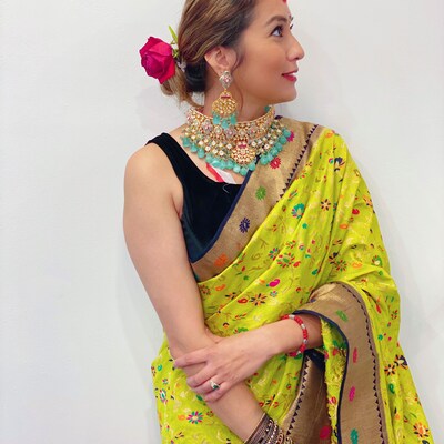 Rose Premium Saree/beautiful Reception Wedding Sari - Etsy