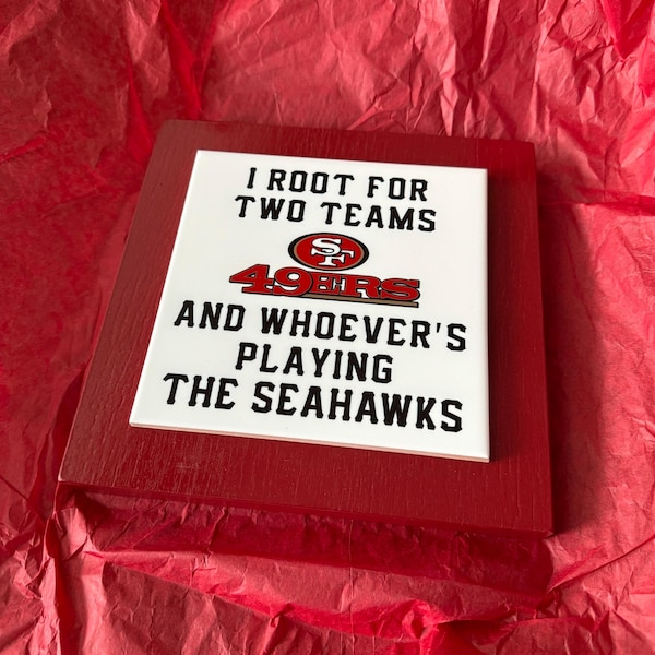 San Francisco 49er Decor| SF 49er Ceramic Tile Sign | Father's Day Gift ...
