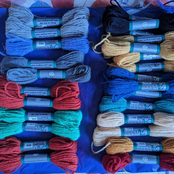 Appletons Skeins Crewel 2ply & Tapestry 4ply Wool - British Yarn - All ...
