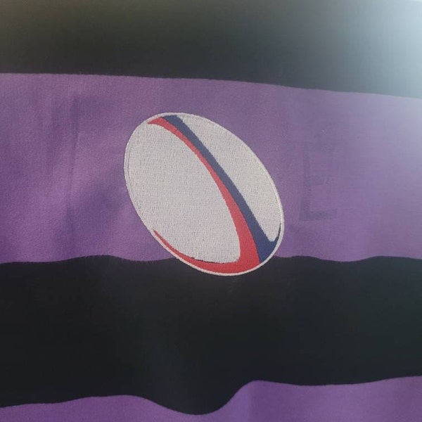 Large Rugby Ball- Machine Embroidery Design - Etsy