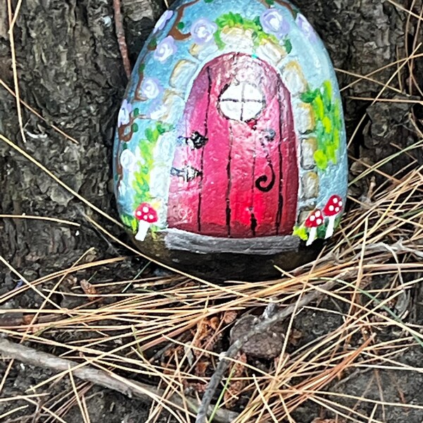 Artisan Hand Painted Handmade Stone Rock | Faith Rock Painting Art 3.7 ...