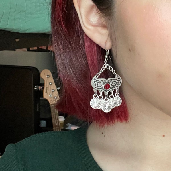 Brand New Dangling Earrings From Kyrgyzstan. Traditional Central Asian ...