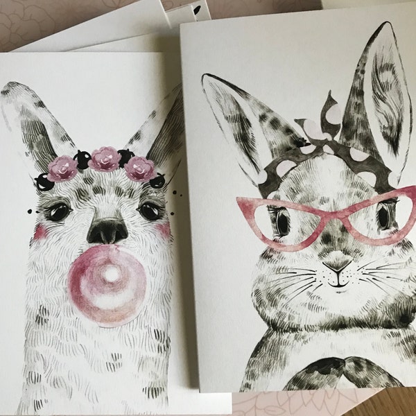 Woodland Creature Blank Greeting Cards - Thank You Cards 24 Folded ...