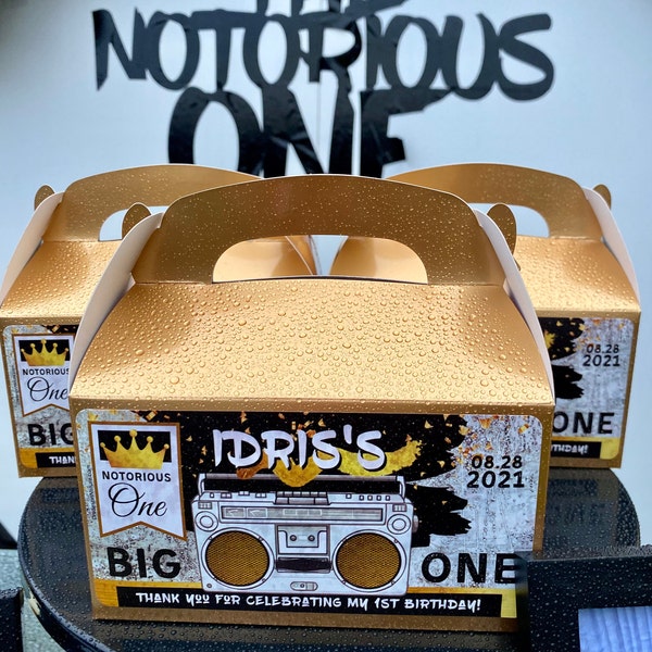 NOTORIOUS ONE 1st Birthday Party Goody Loot Treat Box Favors - Etsy