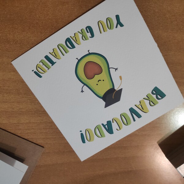 Bravocado Graduation Card: Funny Congratulations Card for Graduate - Etsy