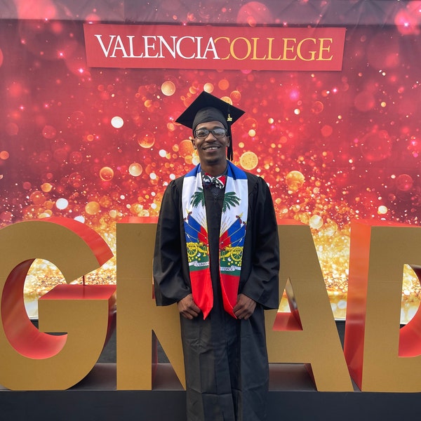 Haiti Haitian Flag Graduation Stole (satin) - Etsy