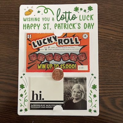 SET of Wishing You a Lotto Luck Mailer W/ Envelope St. Patrick's Day ...