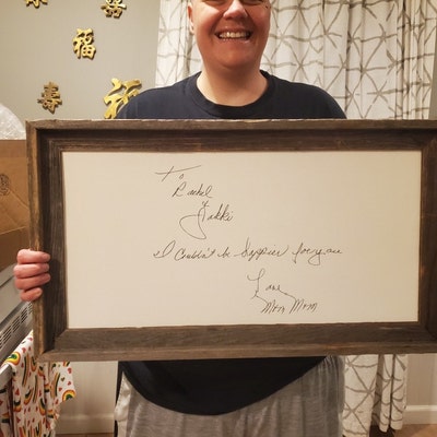 Custom Handwriting Gift Actual Handwriting Rustic Wooden Sign ...