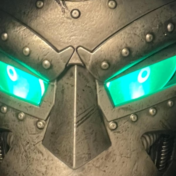 Handmade Gundam Snow White Cyberpunk Half Face Mask, Unique DJ Party ...