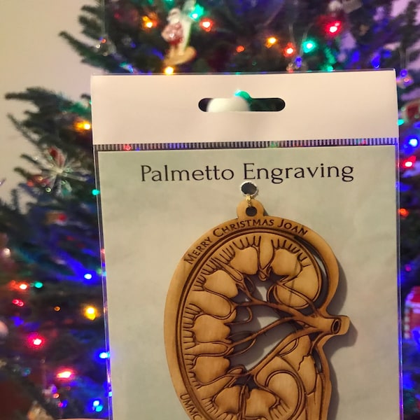 Personalized Kidney Ornament - Celebrate Kidney Donation - Kidney ...