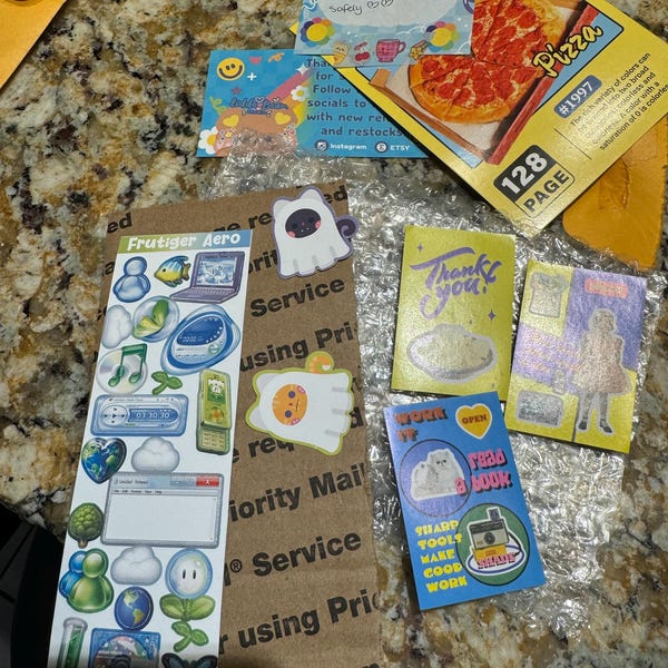 Frutiger Aero Deco Sticker Sheet | Matte Vinyl Sticker | Cute Sticker ...