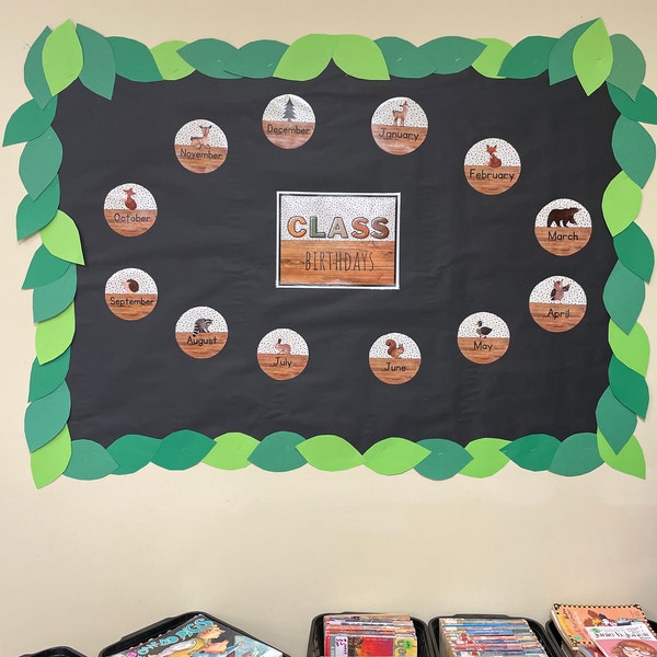 Woodland Class Birthday Display - Etsy