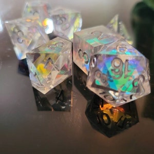 Dunamancy Prismatic and Multi-dimensional Sharp Edge Clear Resin Dice ...