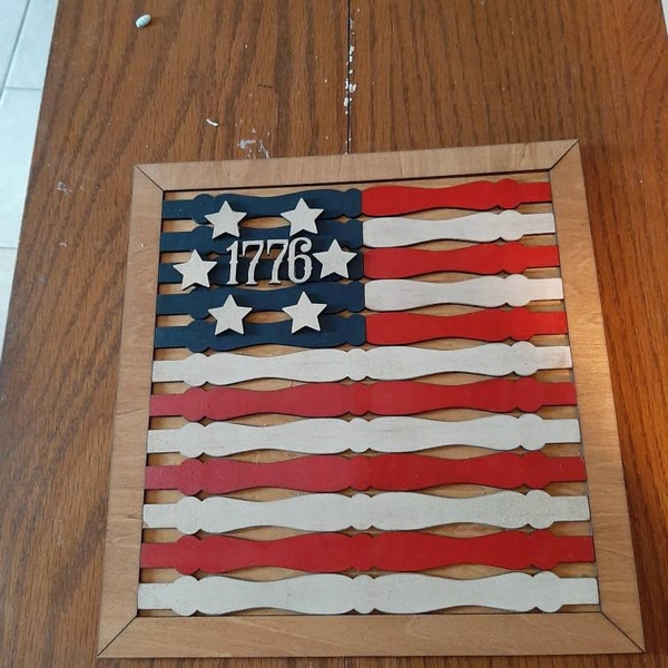 Patriotic Spindle Flag SVG Digital Download for Glowforge or Laser Not ...