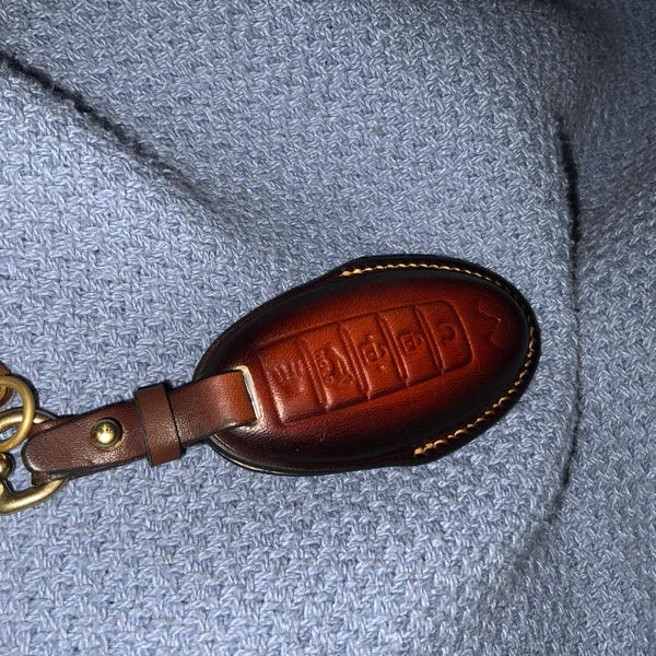 Mini Cooper Key Case Handcrated Leather Key Fob Cover for Mini Cooper ...