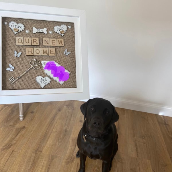 Customised New Home Family Name Box Frame | First Home Gift | House ...