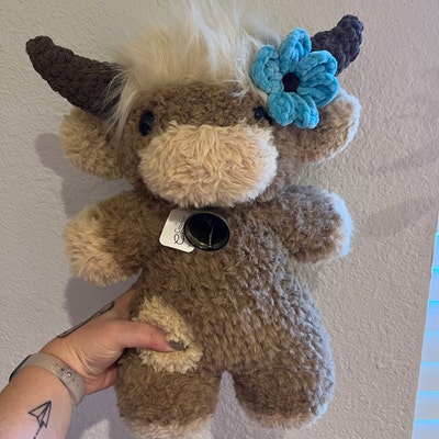 Baby Fluffy Cow Highland Cow Crochet Kawaii Cute - Etsy
