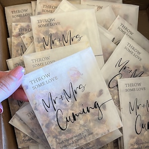 Personalised Order of Service Tissue Packets Wedding Tissues - Etsy