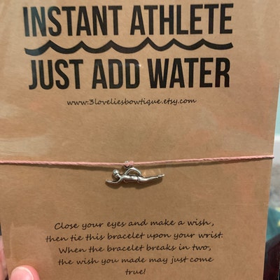 Swim Team Gift, Swimmers Gift. Swim Coach Gift, Swimmer's Wish Bracelet ...