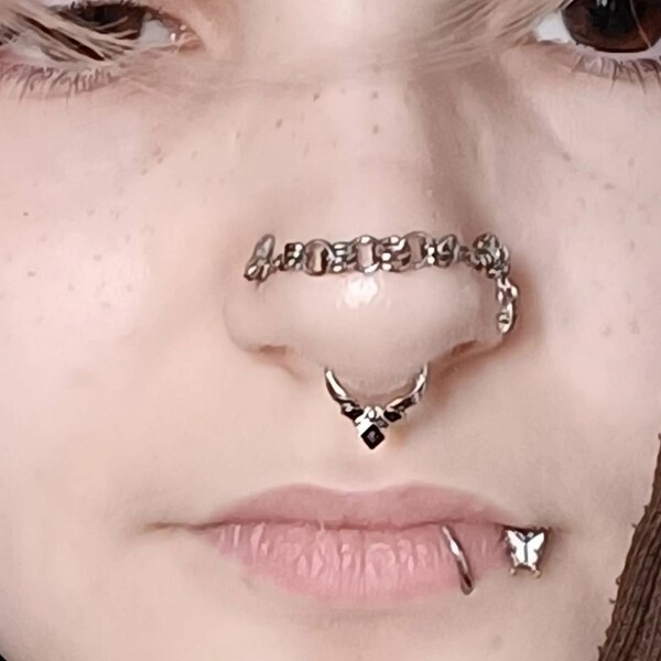 Halloween Tiny Bat Nose Studs/bat Wings Nose Jewelry/l-shaped Bat Nose ...