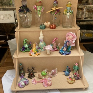 2 Tiered Wooden Craft FAIR Point of Sale Card DISPLAY STAND - Etsy UK