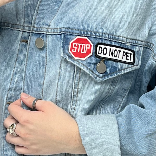 Stop Sign Applique Patch Street Sign, Driving Badge 1.5 iron On - Etsy