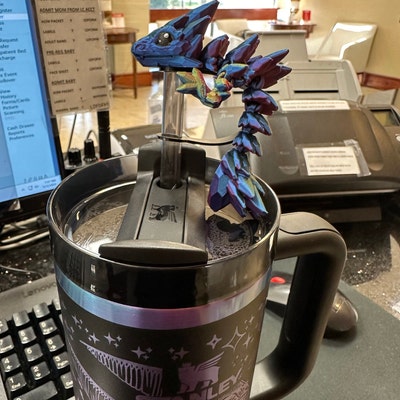 Black Chroma Style Gem Dragon 10mm Stanley Straw Topper 30oz 40oz - Etsy