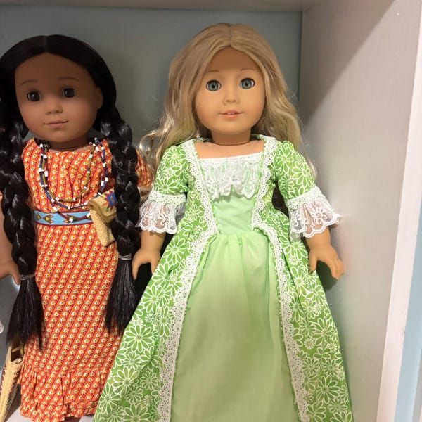 18 Inch Doll Colonial Formal Dress, Hamilton Doll Dresses, 18 Inch Doll ...
