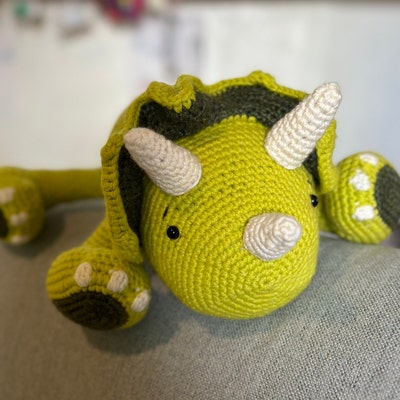 Amigurumi Crochet Pattern Sumo the Triceratops Dinosaur - Etsy
