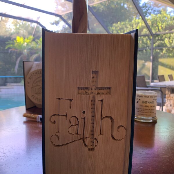 Book Folding Pattern - Faith, Folded Book Pattern, Faith, Religious ...