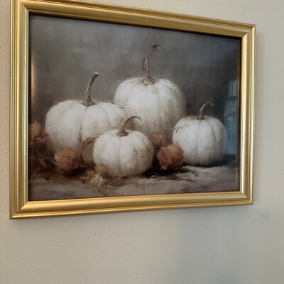 Fall Wall Decor Printable Pumpkin Still Life Painting Rustic Fall Art ...