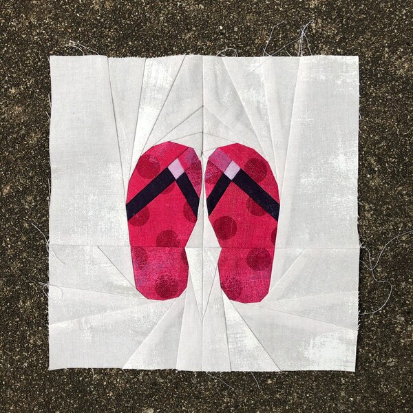 Flip Flops Paper Piecing Pattern, PDF Pattern Instant Download, Flip ...