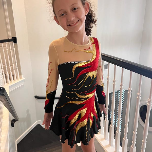 Ice Skating Dress “summer Night” - Etsy