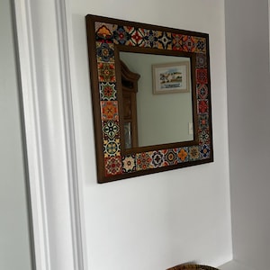 Mexican Tile Mirror, Bohemian Mirror, Mexican Tile, Mosaic Mirror ...