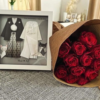 Two Groom's Wdding Frame / Personalised Gay Wedding Gift / Anniversary ...