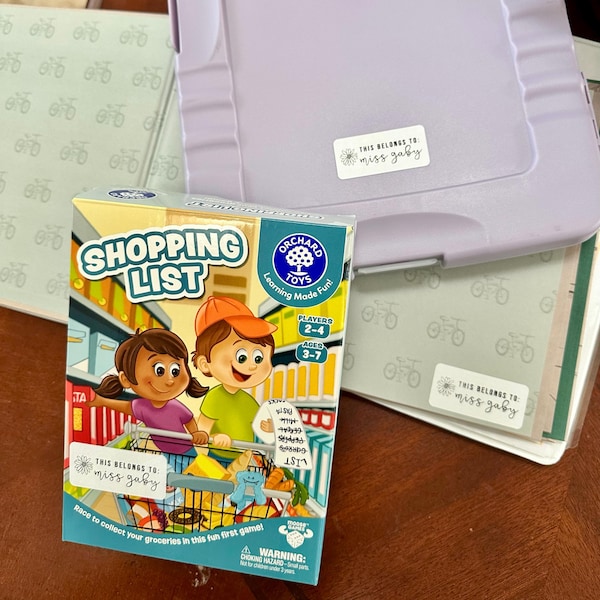 Personalized Teacher Name Stickers: Book Labels (2.6” X 1”) - Etsy