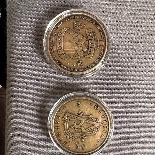 Official Asshole Coin - by ZFG Inc./zero Fucks Coin™ - Etsy