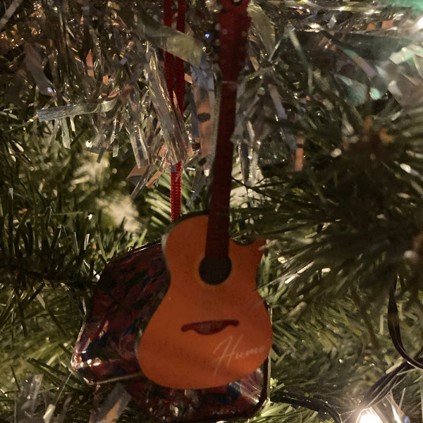 Personalised Guitar Christmas Tree Decoration - Etsy