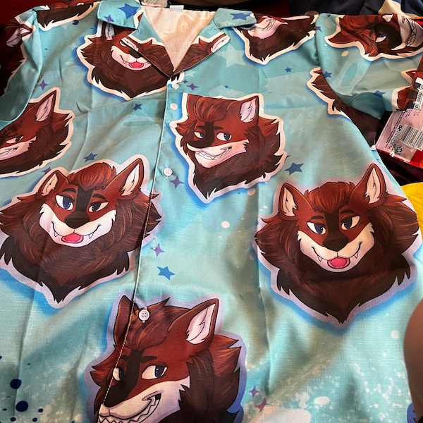 Custom Furry Keychain | Neon Custom Fursona Keychain | Double Sided ...