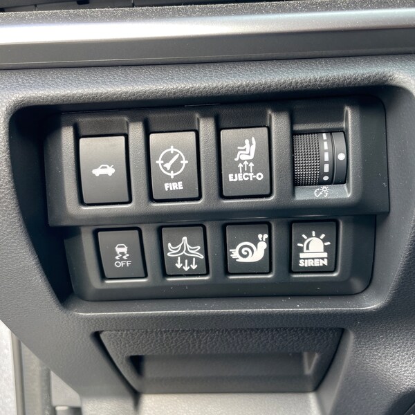 Blank Car Button Decal, Eject Passenger Button Decal, Blank Buttons ...