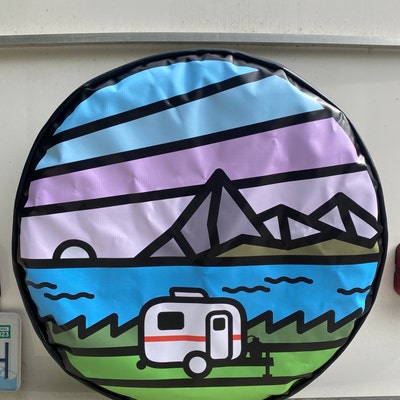 Scamp Thicklines Art Custom Tire Cover 13ft Desert Series - Etsy