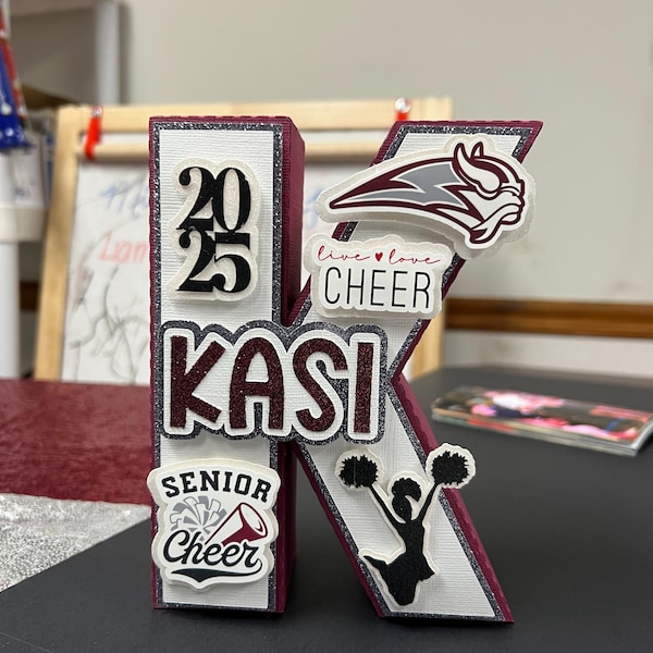 Cheer Team Gifts 3D Letter | Personalized Cheerleader Gift | Cheer ...