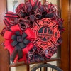 Maltese Cross Wood Door Hanger, Star of Life, Firefighter Wreath, EMT ...