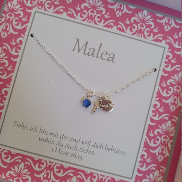 Christening Chain Girl MY BAPTISM | CROSS | Chain With Engraving ...