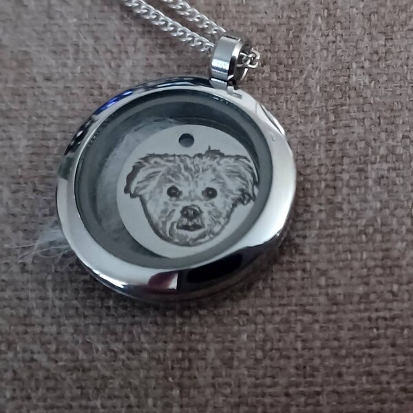 Custom Pet Fur Necklace • Pet Fur Locket Necklace • Dog Hair Memorial ...