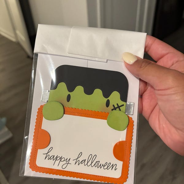 Frankie Frankenstein Halloween Gift Card Holder Handmade - Etsy
