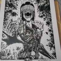 JUDGE DEATH Print -2000ad-judge Dredd-anthrax-death-metal-comic Art ...